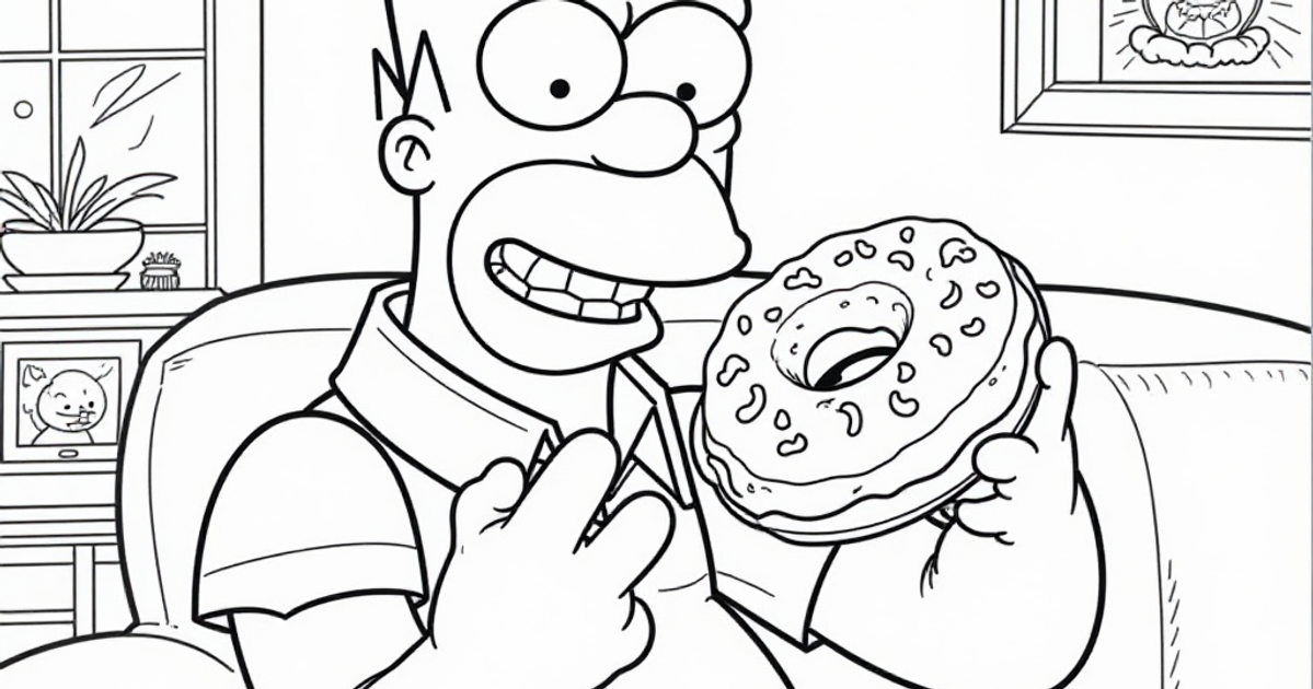 Free Simpsons Coloring Pages - Print in 60 Seconds | AI Colouring Page
