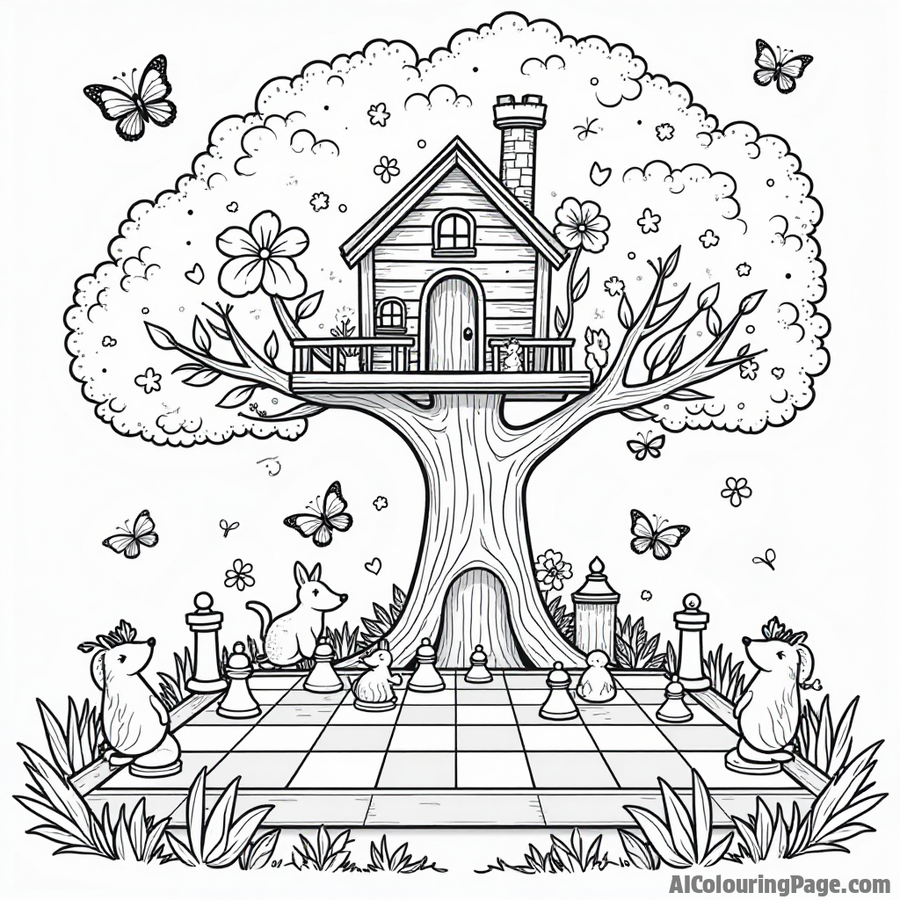 Free Chess Coloring Pages - Print in 60 Seconds | AI Colouring Page