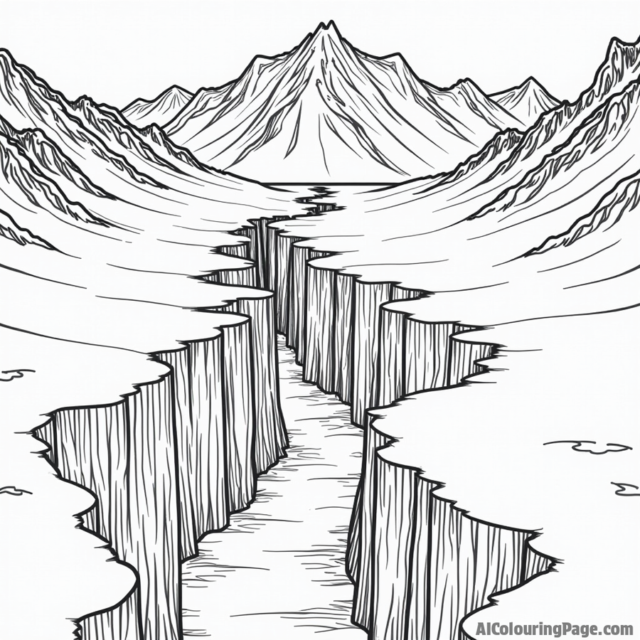 Free Mountain Coloring Pages - Print in 60 Seconds | AI Colouring Page