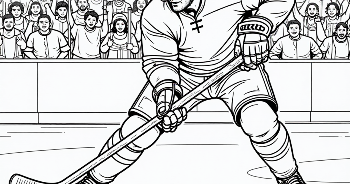 Free Hockey Coloring Pages - Print in 60 Seconds | AI Colouring Page