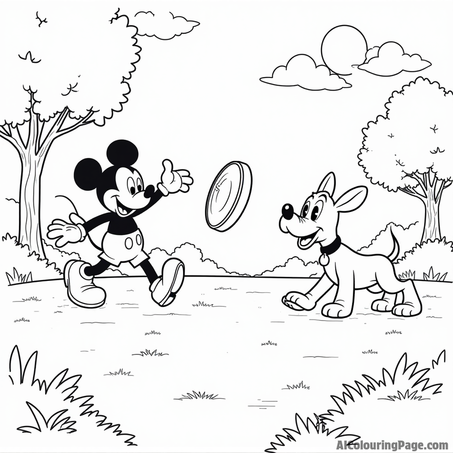 Free Mickey Mouse Coloring Pages - Print in 60 Seconds | AI Colouring Page