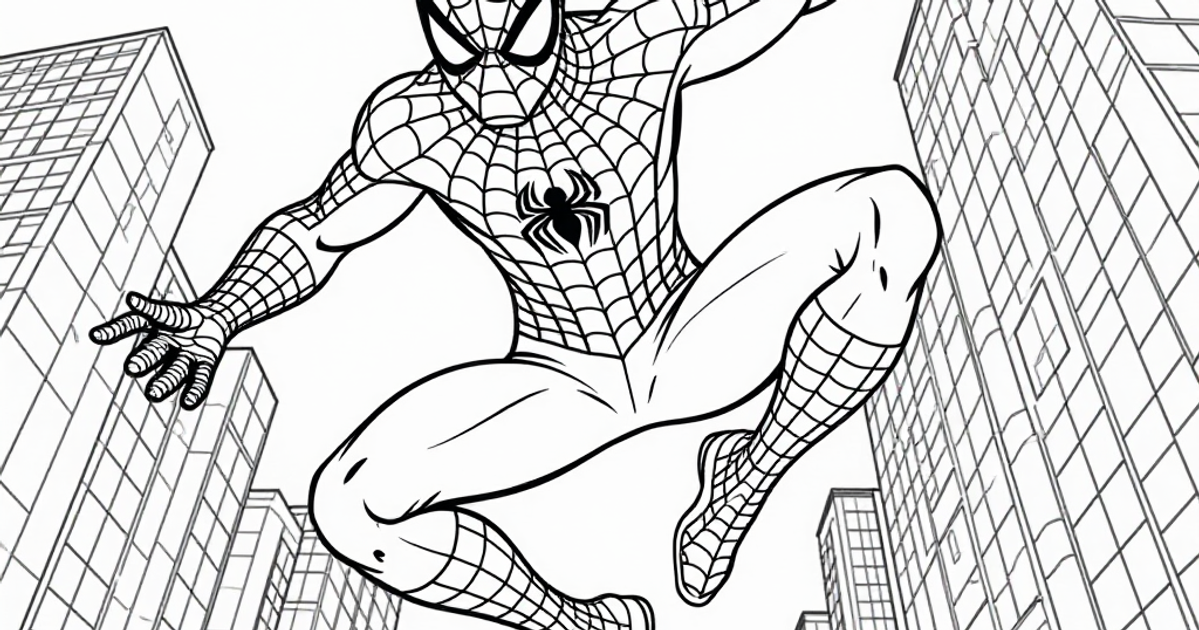 Spidey Super Coloring Adventures Page | AI Colouring Page