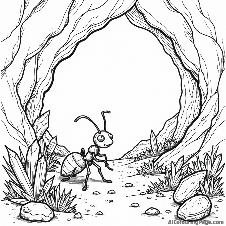Free Ant Coloring Pages - Print in 60 Seconds | AI Colouring Page