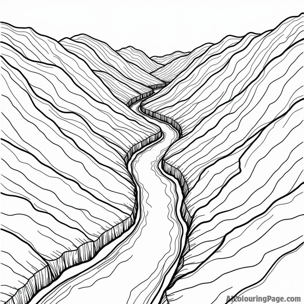 Free Mountain Coloring Pages - Print in 60 Seconds | AI Colouring Page
