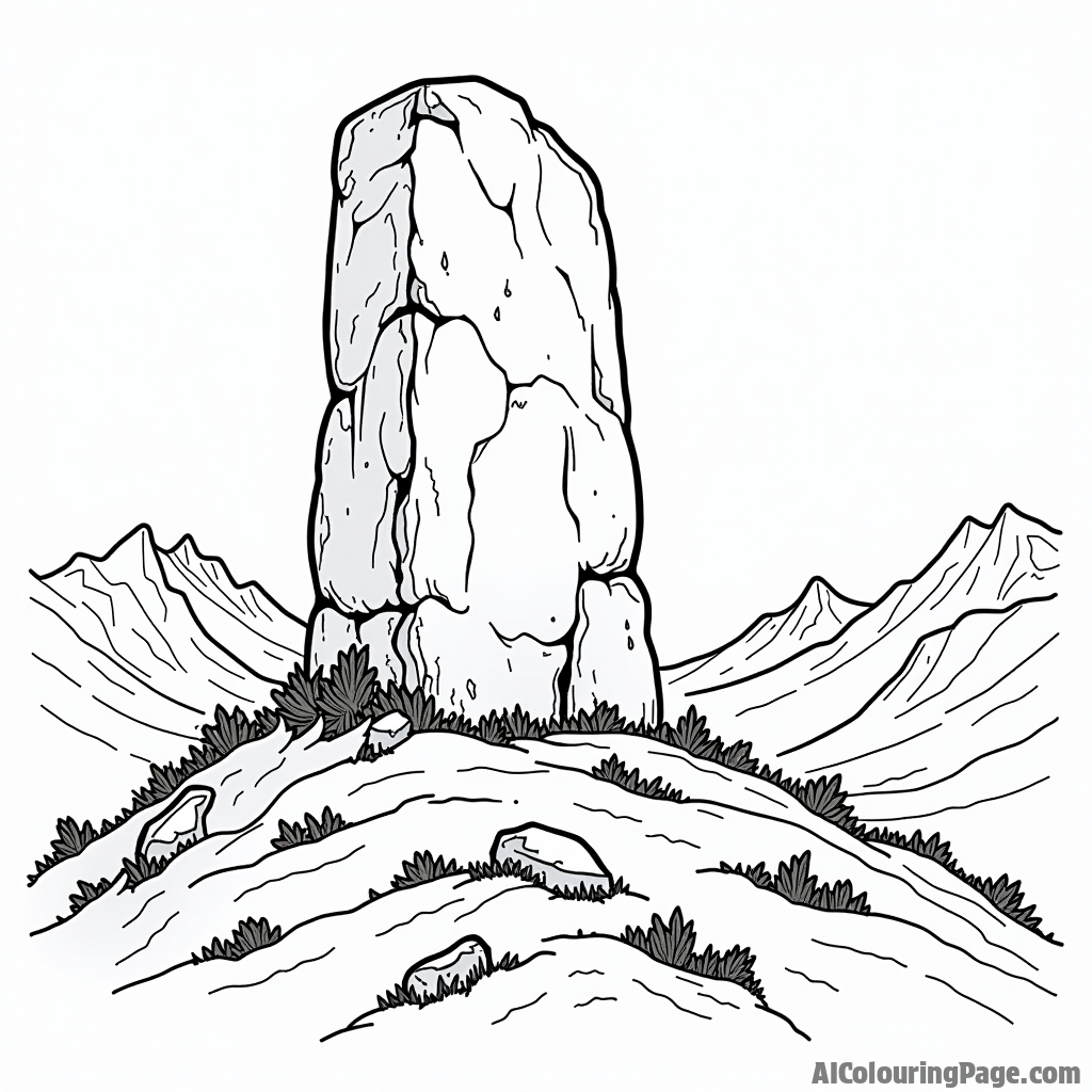 Free Mountain Coloring Pages - Print in 60 Seconds | AI Colouring Page