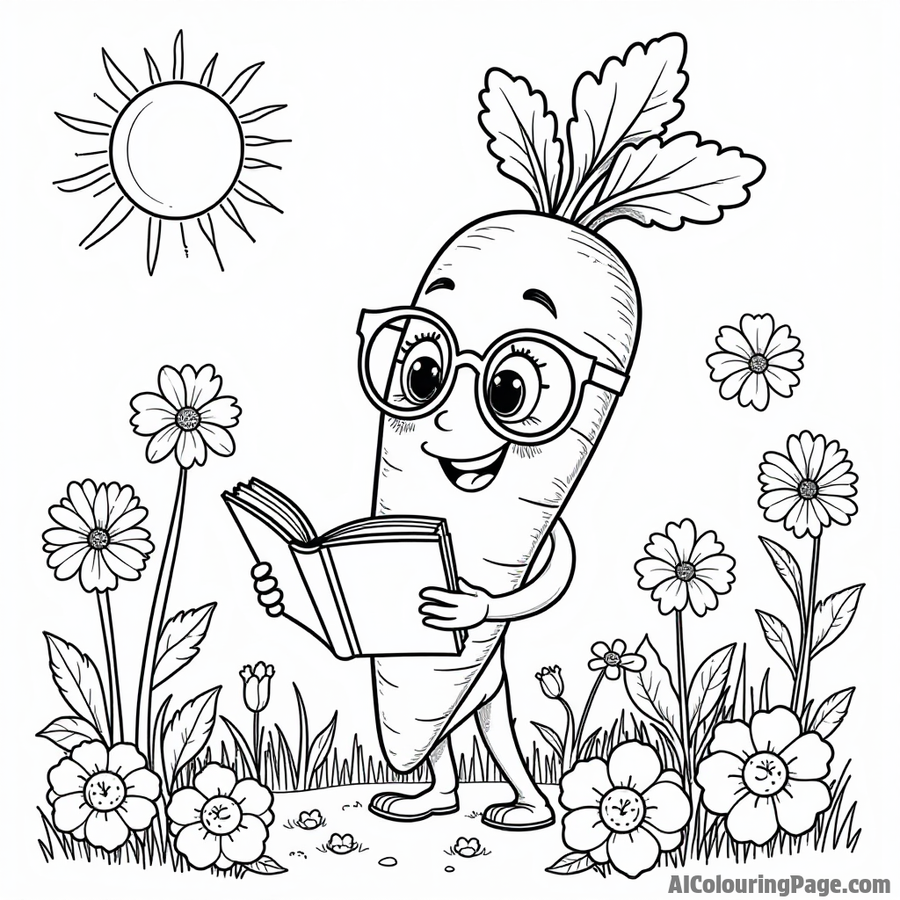 Free Vegetable Coloring Pages - Print in 60 Seconds | AI Colouring Page