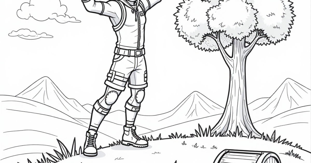 Free Fortnite Coloring Pages - Print in 60 Seconds | AI Colouring Page
