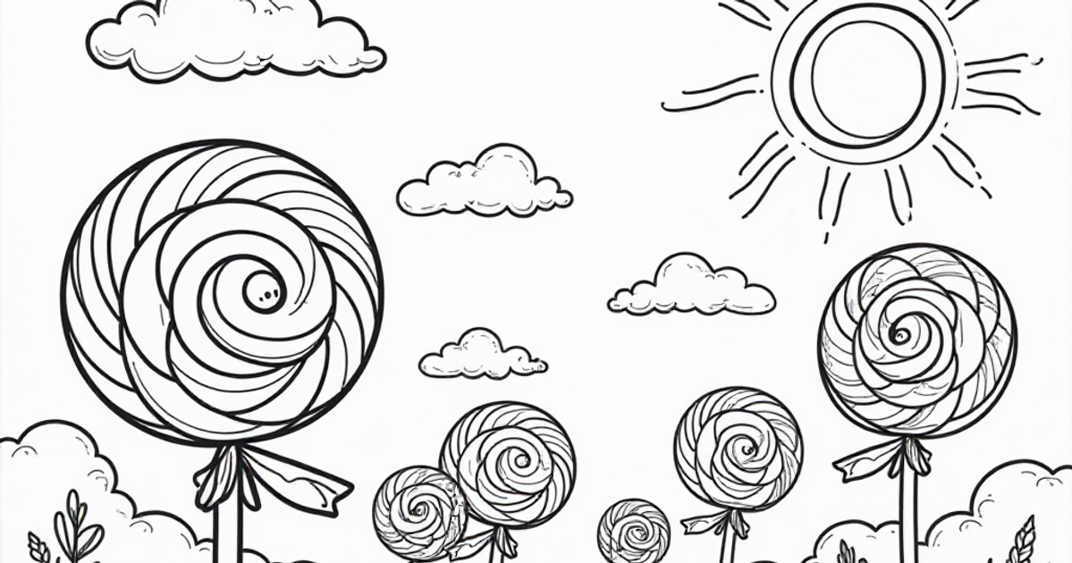 Free Lollipop Coloring Pages - Print in 60 Seconds | AI Colouring Page