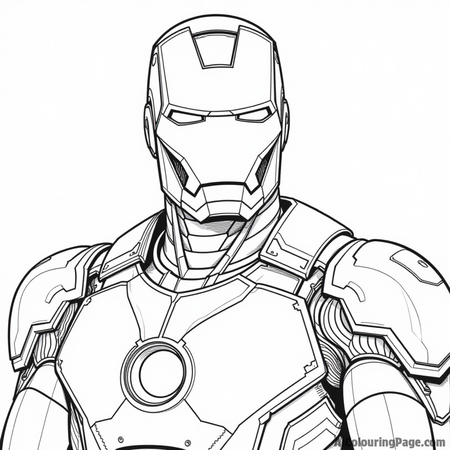 Awesome Iron Man Coloring Pages | AI Colouring Page