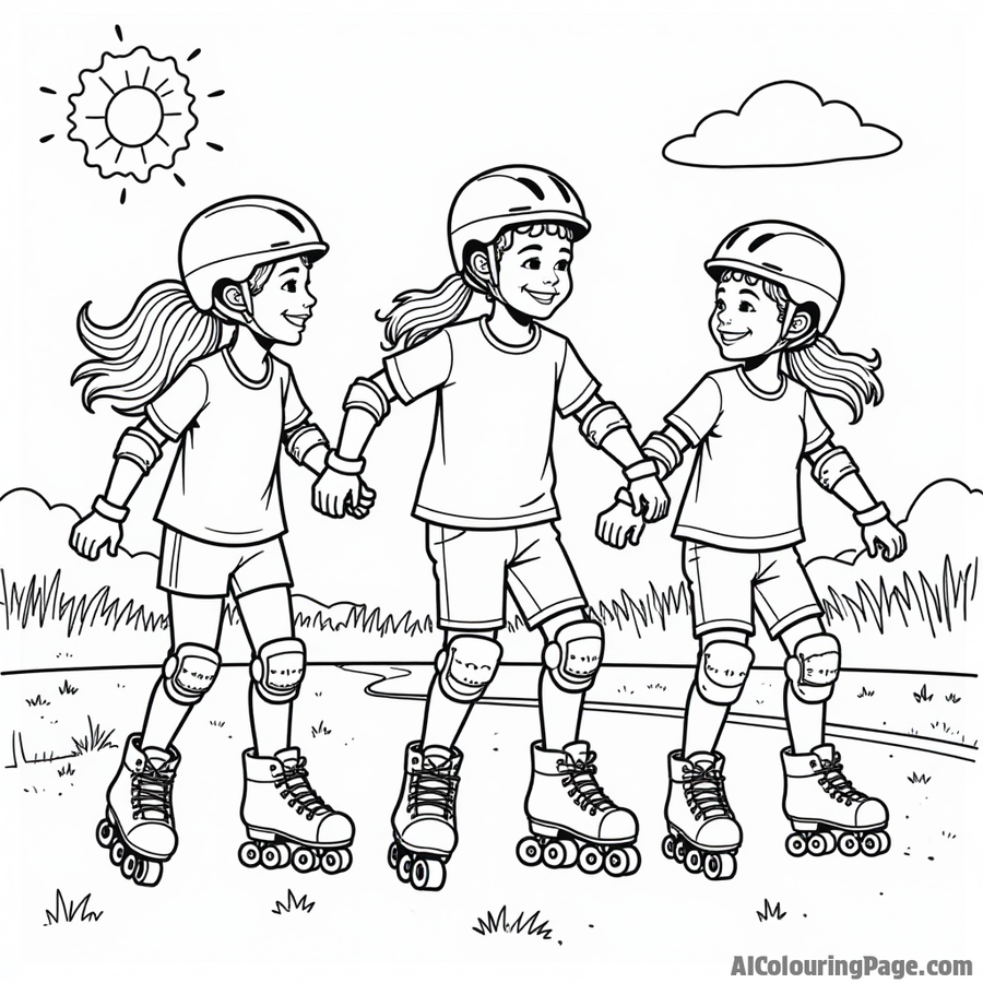 Free Roller Skating Coloring Pages - Print in 60 Seconds | AI Colouring ...