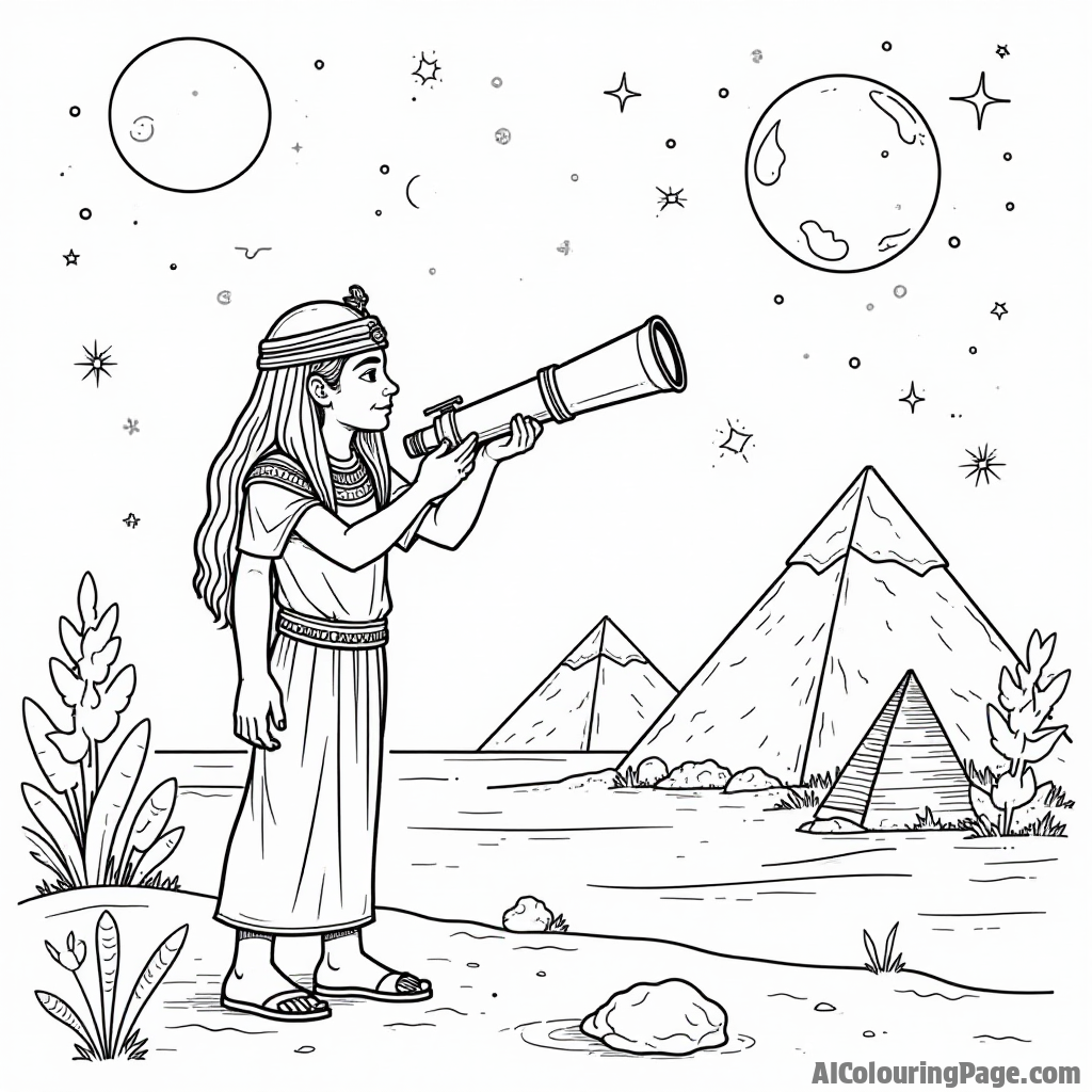 Free Ancient Egypt Coloring Pages - Print in 60 Seconds | AI Colouring Page