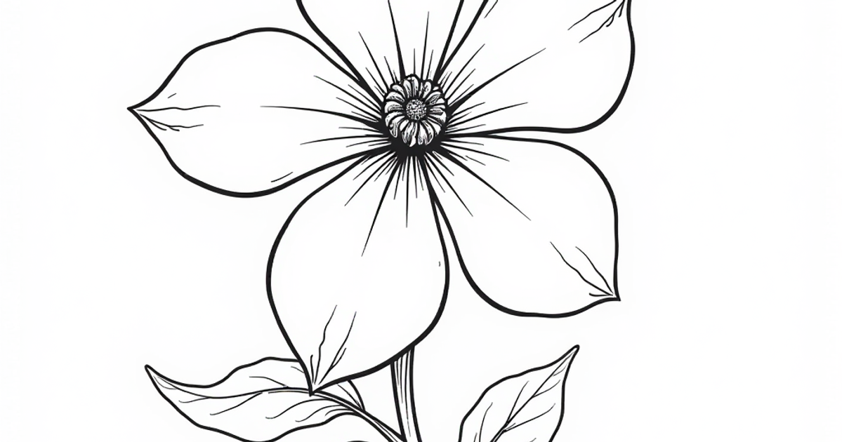 20 Jasmine Magic Flower Coloring Page | AI Colouring Page