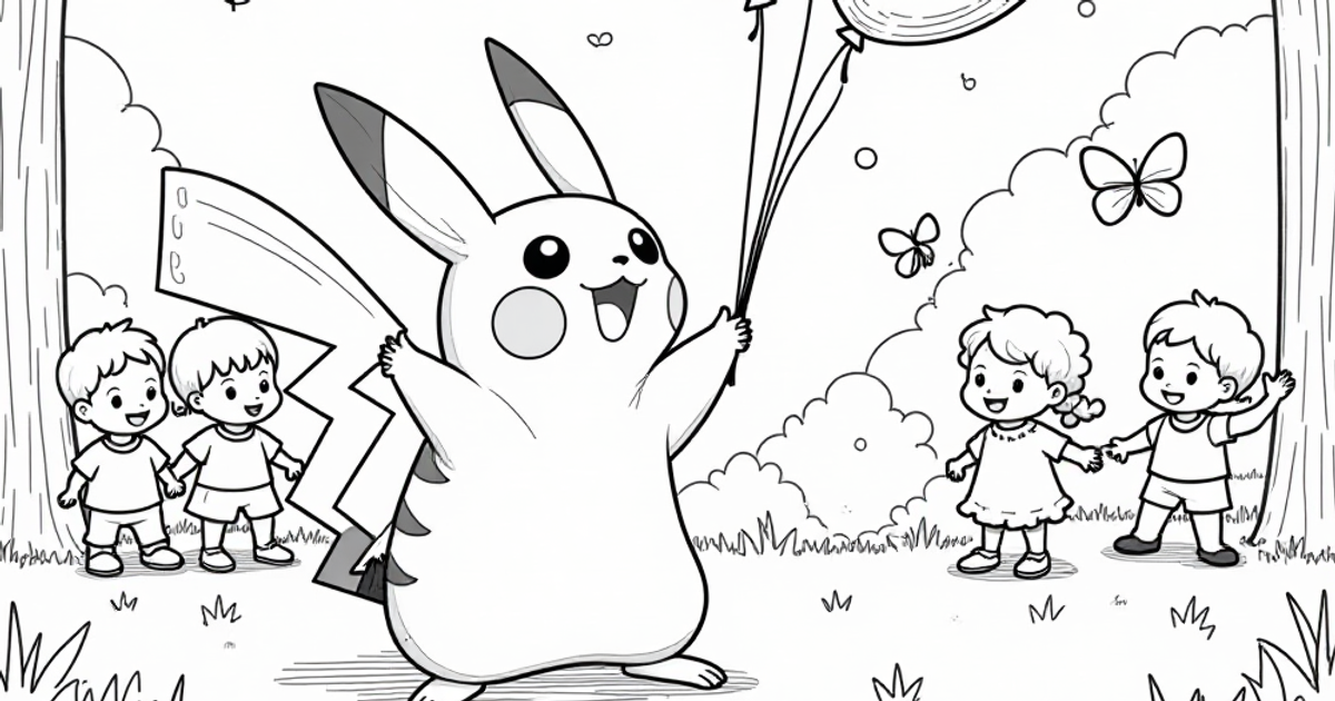 Free Pokemon Coloring Pages - Print in 60 Seconds | AI Colouring Page