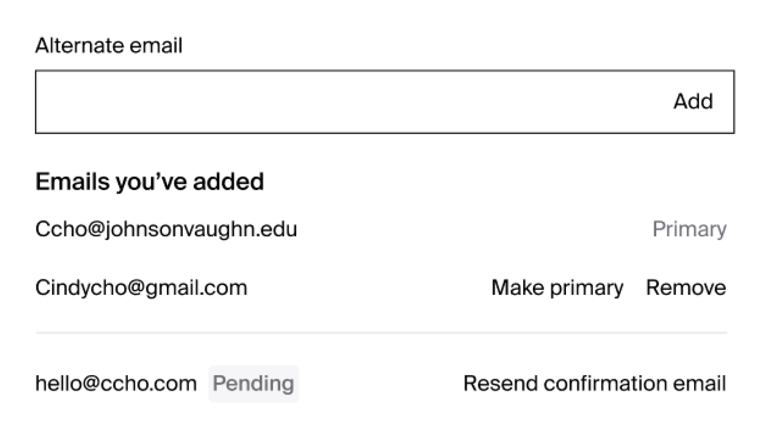 Supporting additional email addresses for students | Handshake
