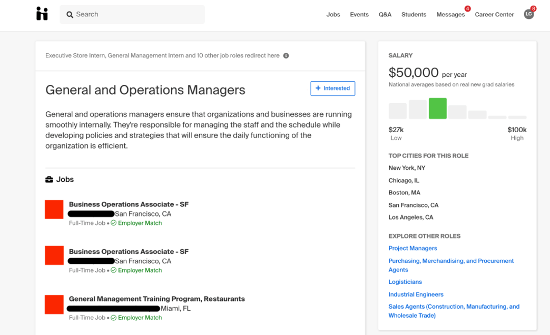 Explore career paths for college students on Handshake | Handshake