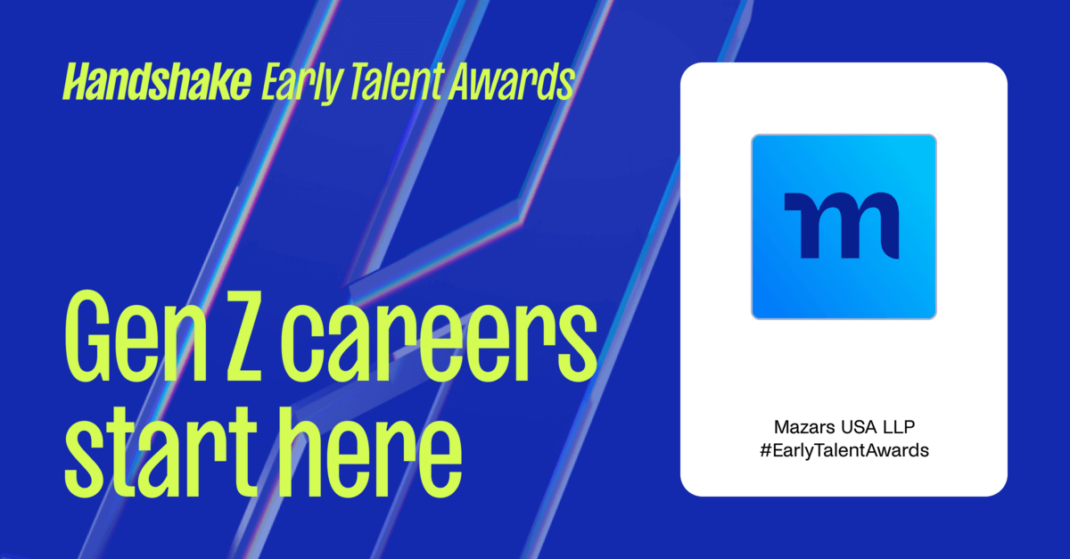 2023 Handshake Early Talent Awards - Mazars USA LLP | Handshake