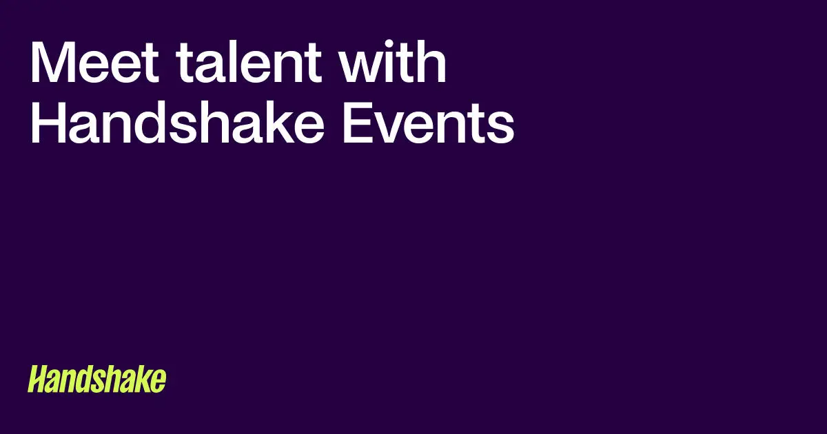 Meet talent with Handshake Events