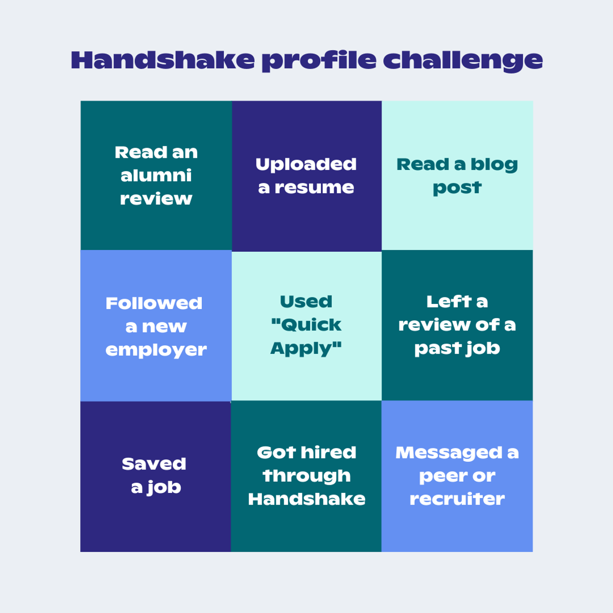 How Many Boxes Can You Check Off This Profile Challenge? | Handshake