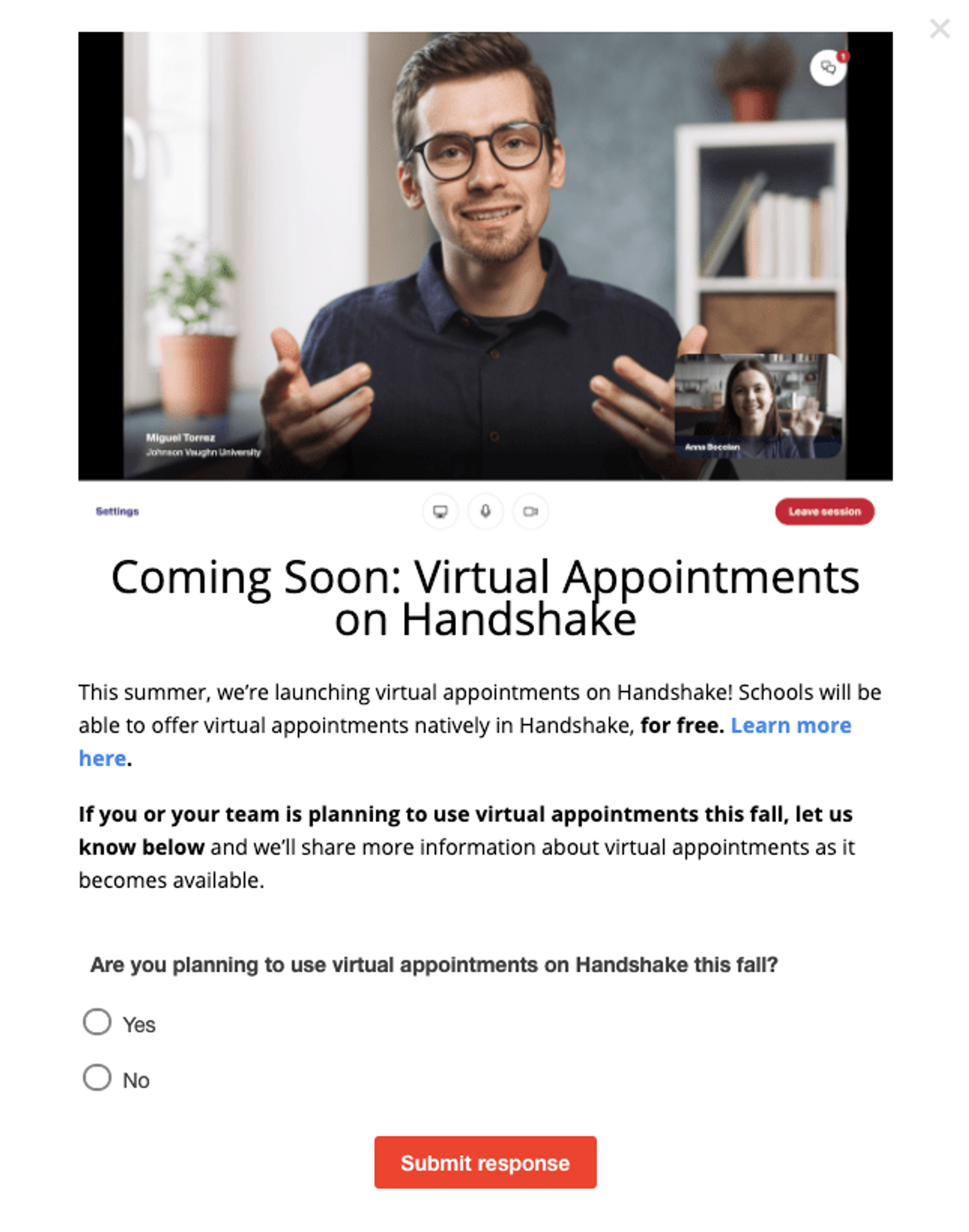 Coming Soon: Virtual Appointments on Handshake | Handshake