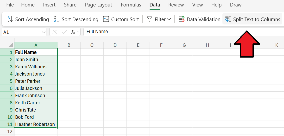 Split First & Last Names in Excel: Text to Columns, Formulas & Tips