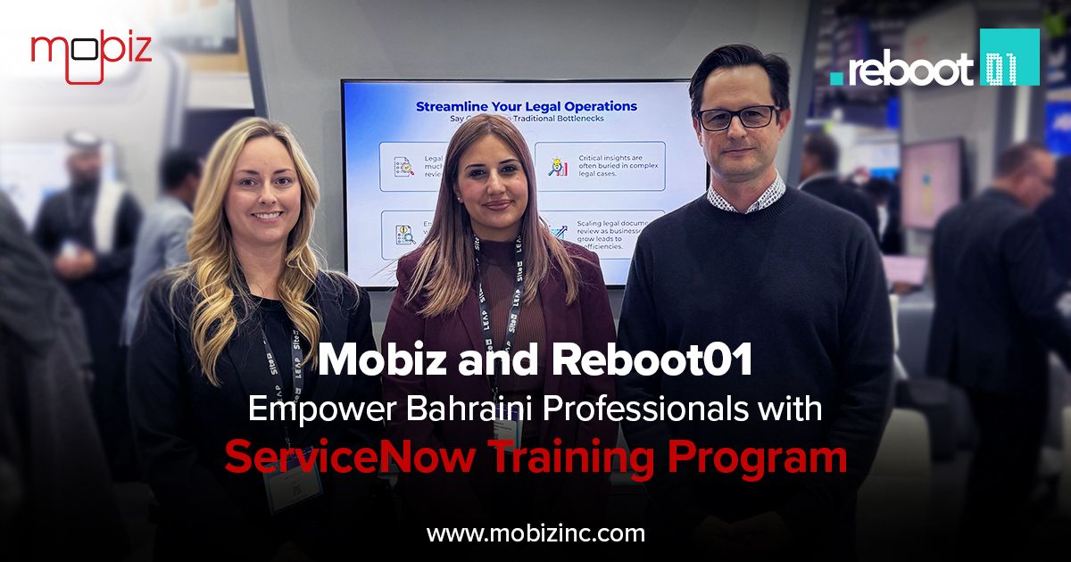 Mobiz IT and Reboot01 Empower Bahraini Professionals with ServiceNow ...