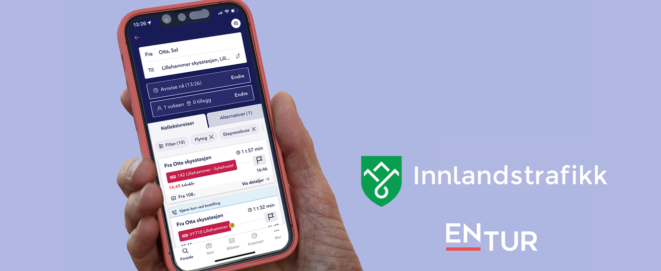 Nå kan du kjøpe alle billetter fra Innlandstrafikk i Entur-appen! | Om ...