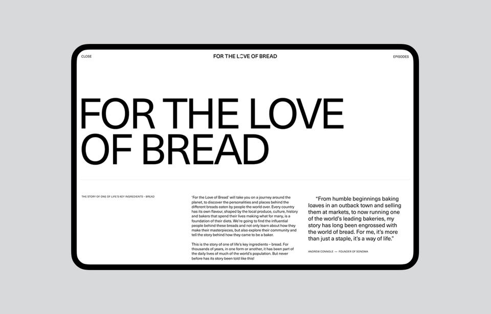 For The Love Of Bread – Digital Product Studio
