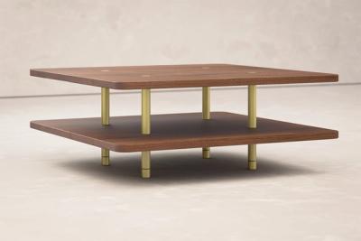 STRATA COFFEE TABLE Two Tier / Round Wood | Fort Standard