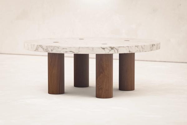 COLUMN COFFEE TABLE Central Leg / Round | Fort Standard