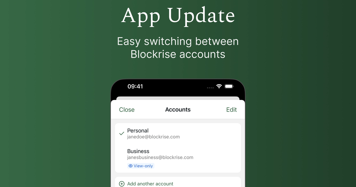Blockrise releases app update with multiple accounts support