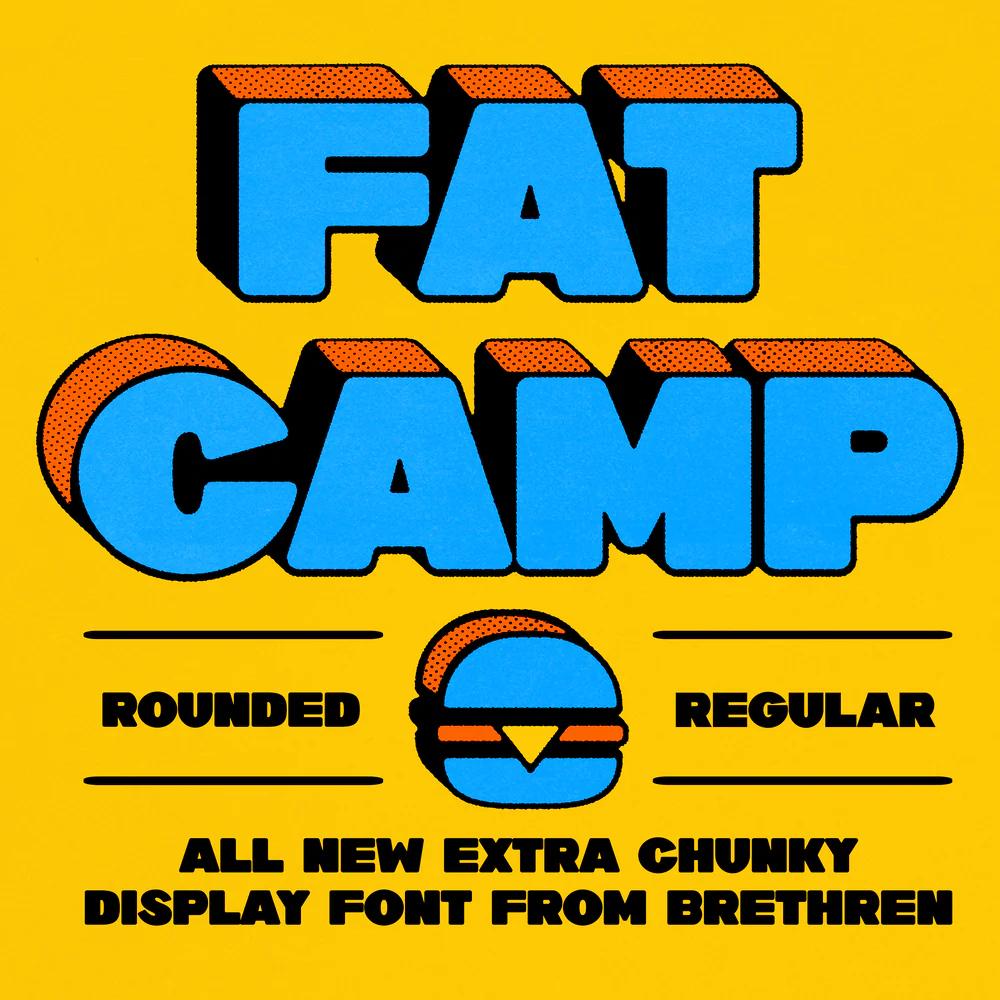 Fat Camp | Custom Display Font by Brethren Design Co | Brethren Design ...