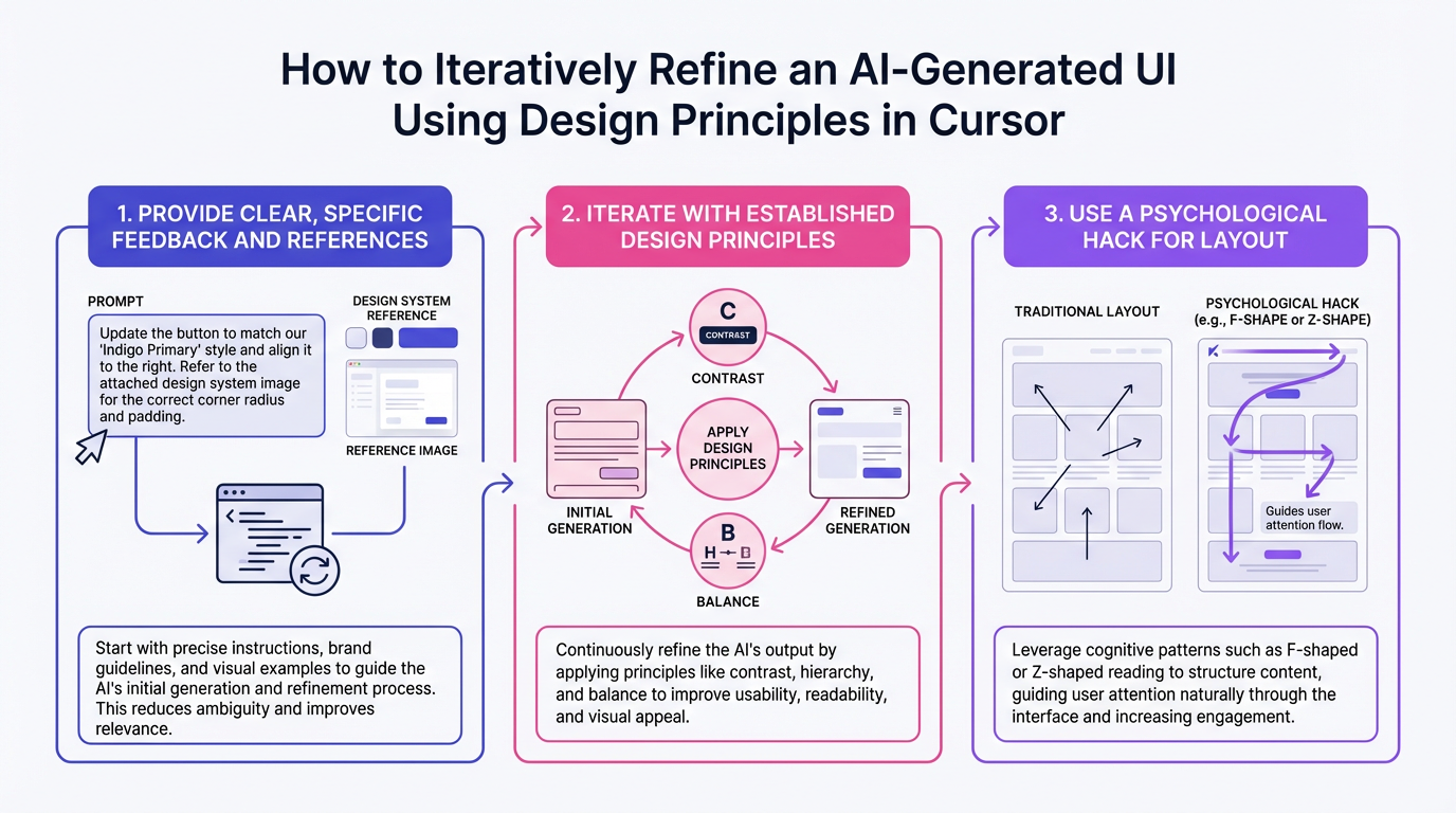 How to Iteratively Refine an AI-Generated UI Using Design Principles in ...