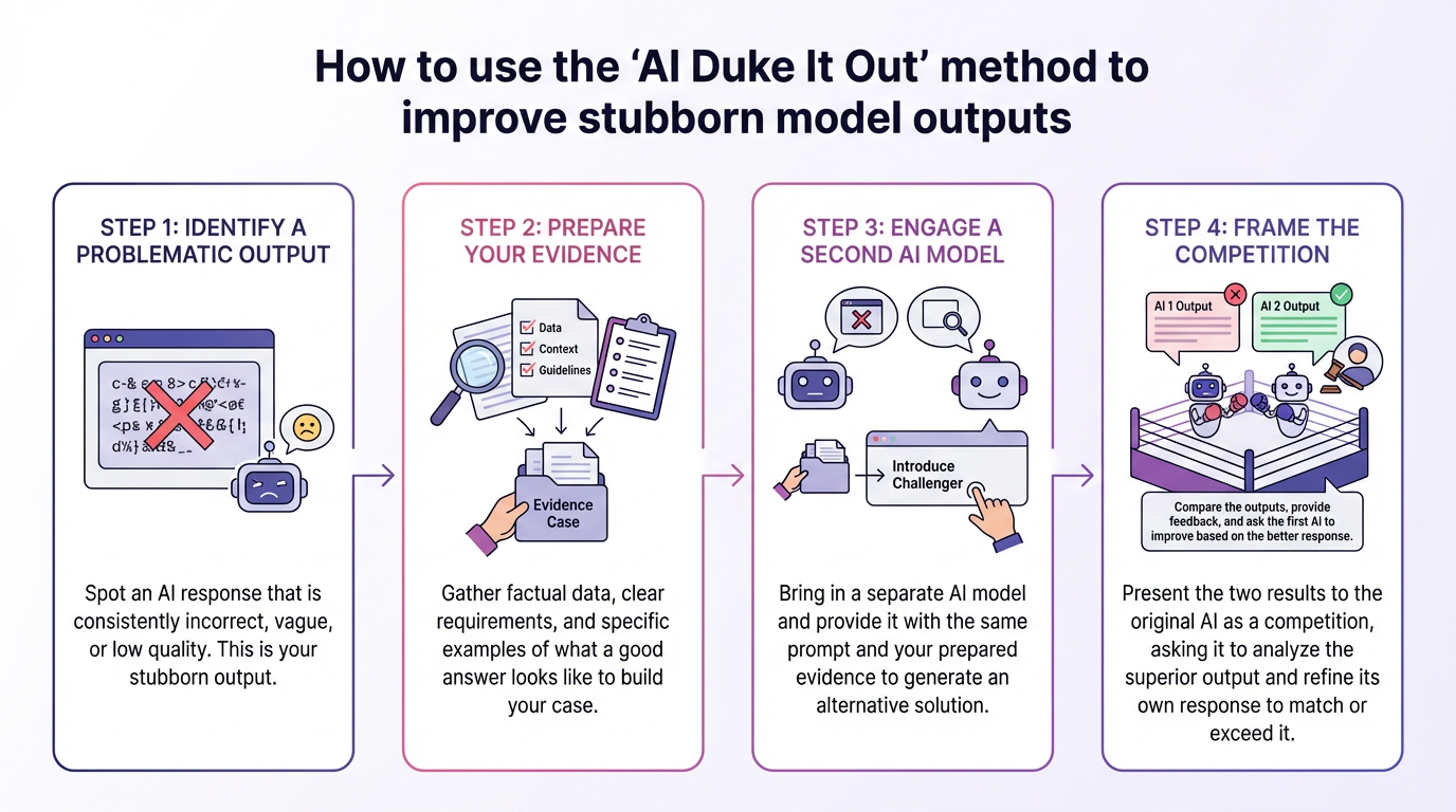 How to Use the 'AI Duke It Out' Method to Improve Stubborn Model ...