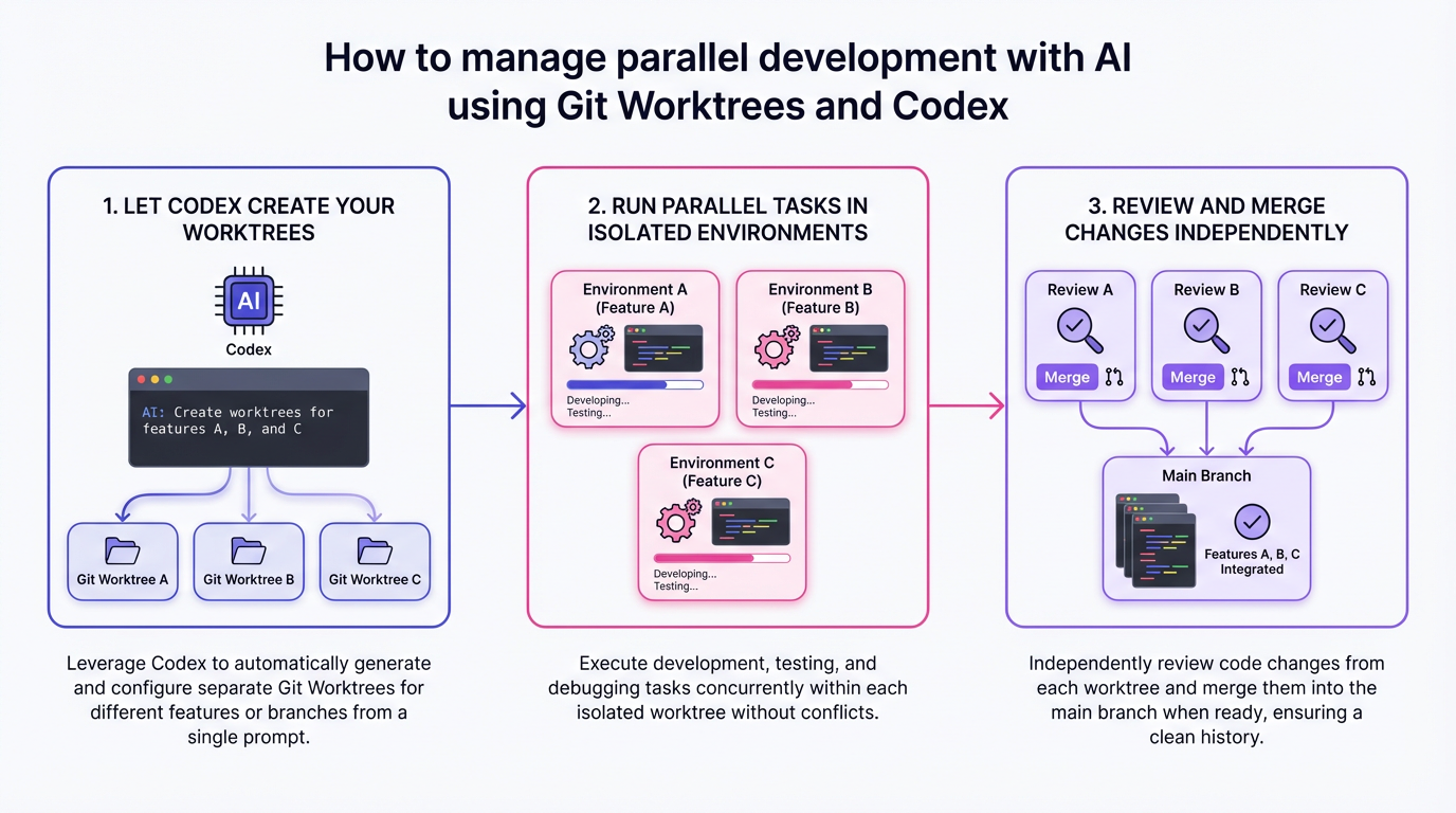 How to Manage Parallel Development with AI using Git Worktrees and ...