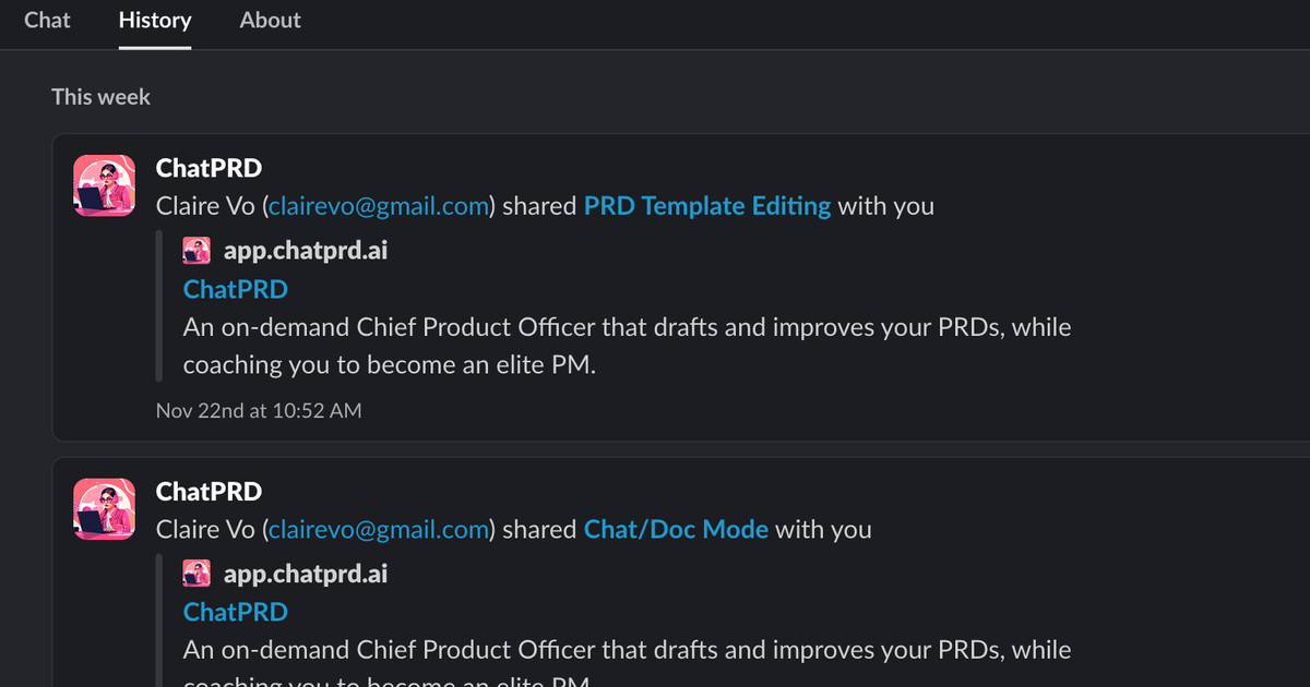 ChatPRD Slack App | ChatPRD Blog