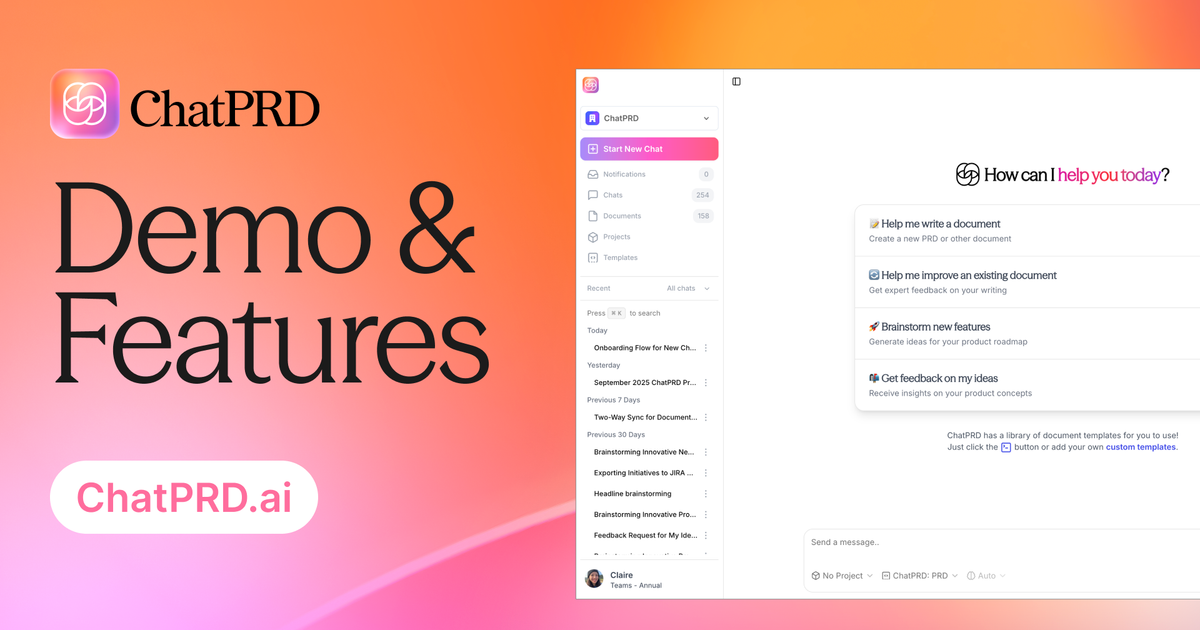 ChatPRD Quickstart Guide | ChatPRD Blog