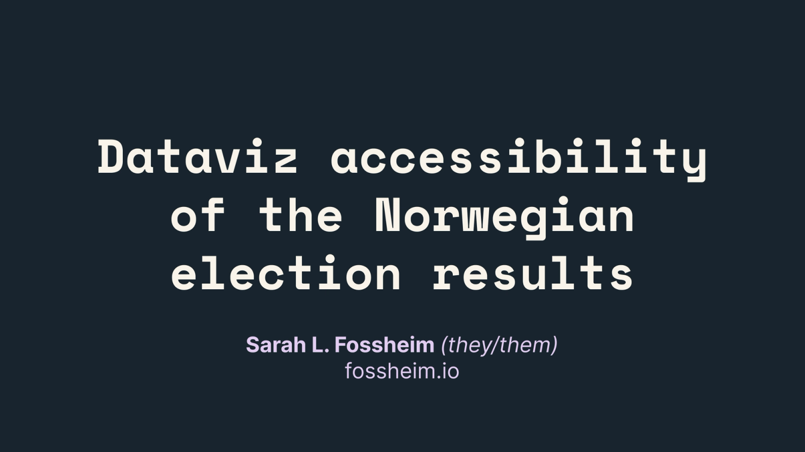 Dataviz accessibility review: what we can learn from the Norwegian 2023 election graphs by Sarah ...
