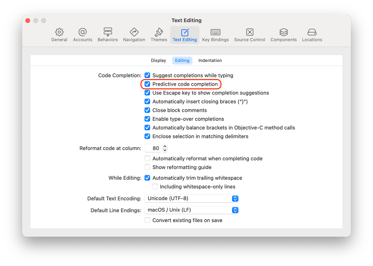 Predictive Code Completion in Xcode – Lickability