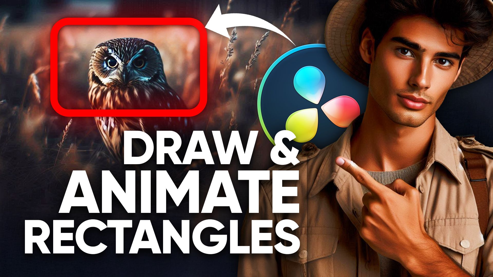 How to Create & Animate Solid and Border Rectangles & Square in DaVinci ...