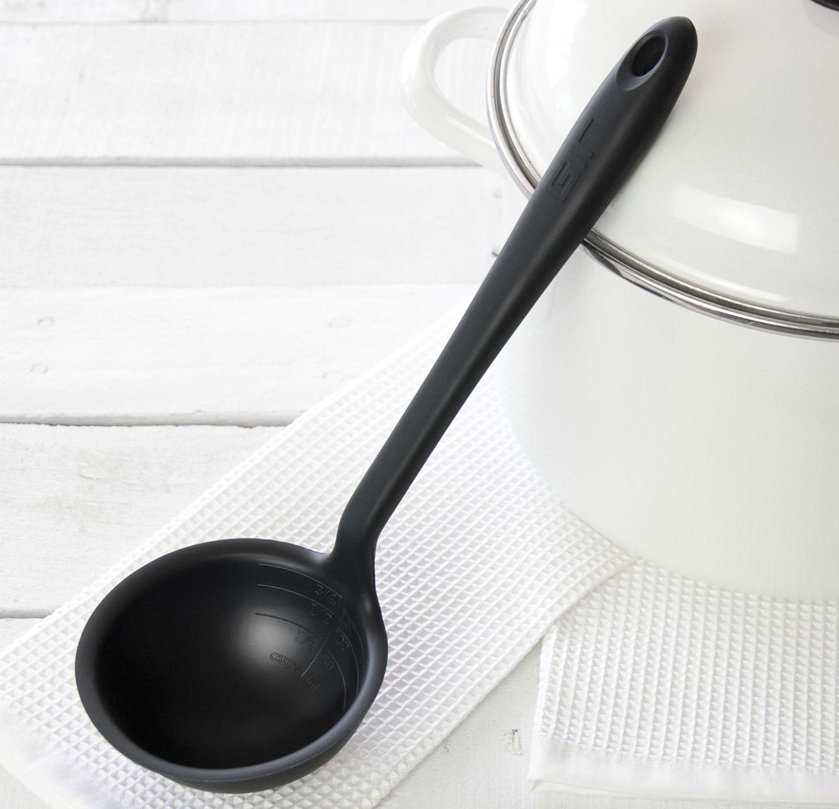 GIR Silicone Flexible Soup Ladle with Measuring Cup
