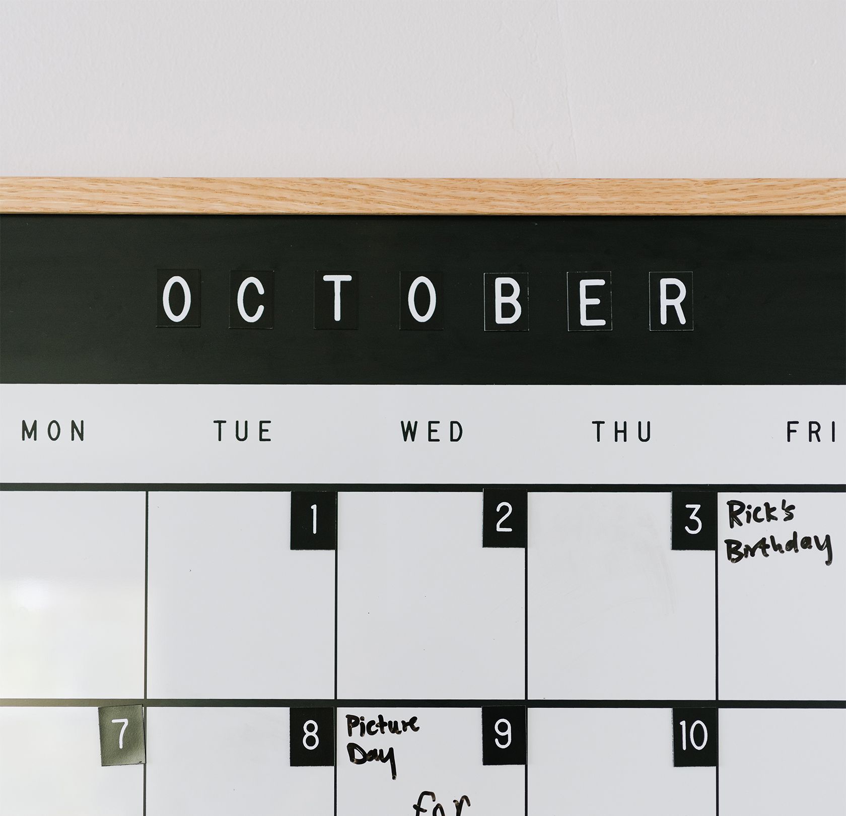 Block Monthly Calendar