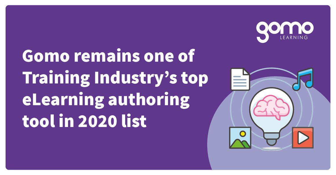 Gomo is 2020 Training Industry top eLearning authoring tool | Gomo Learning