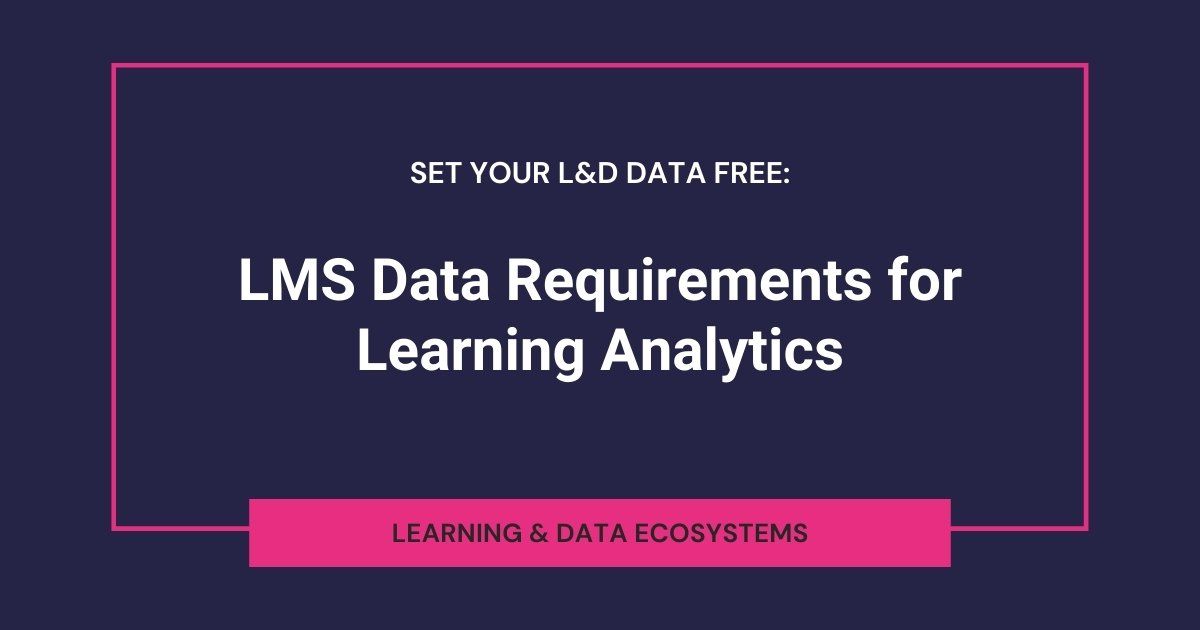 What Are Lms Data Requirements For Learning Analytics Watershed