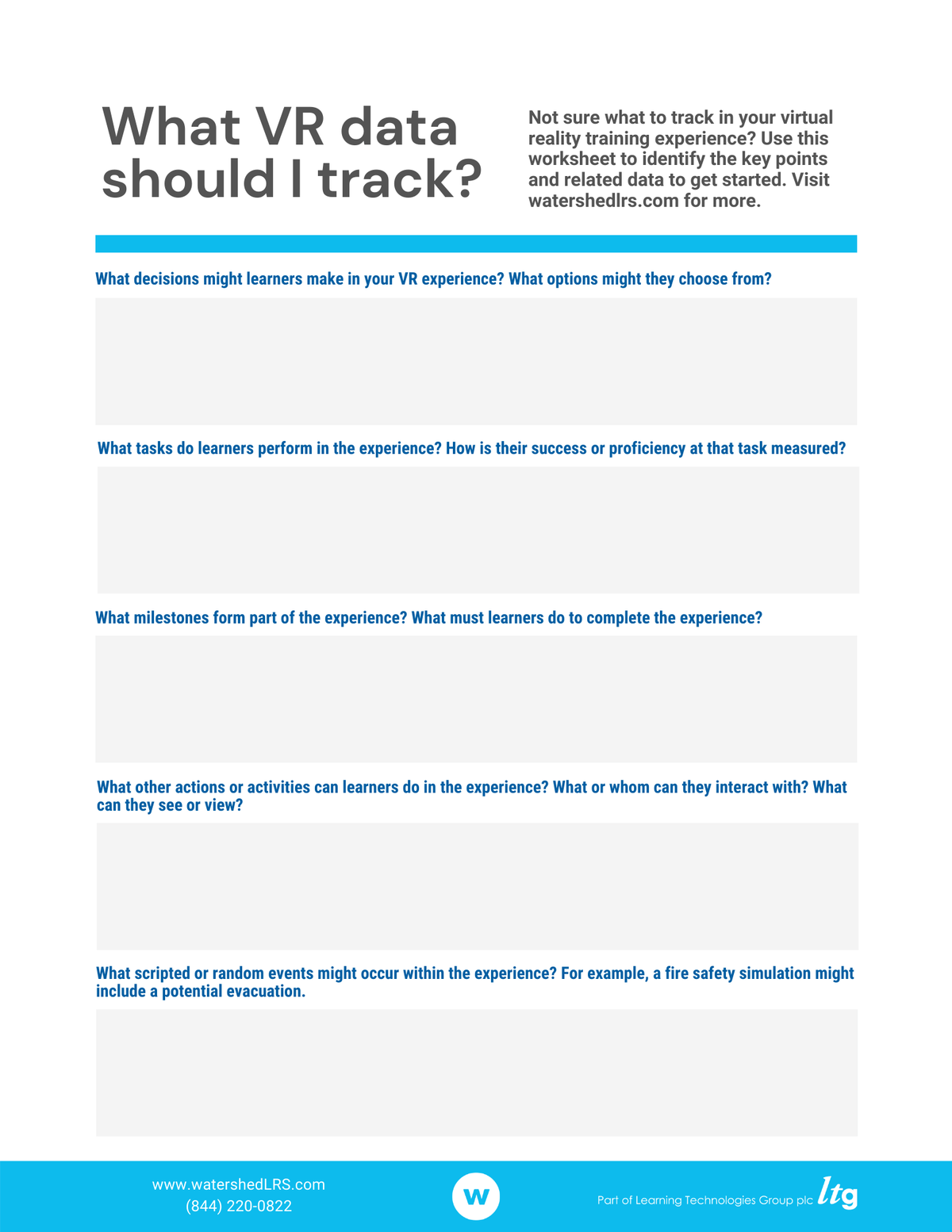 How to Track VR Training Data with Learning Analytics [Worksheet]