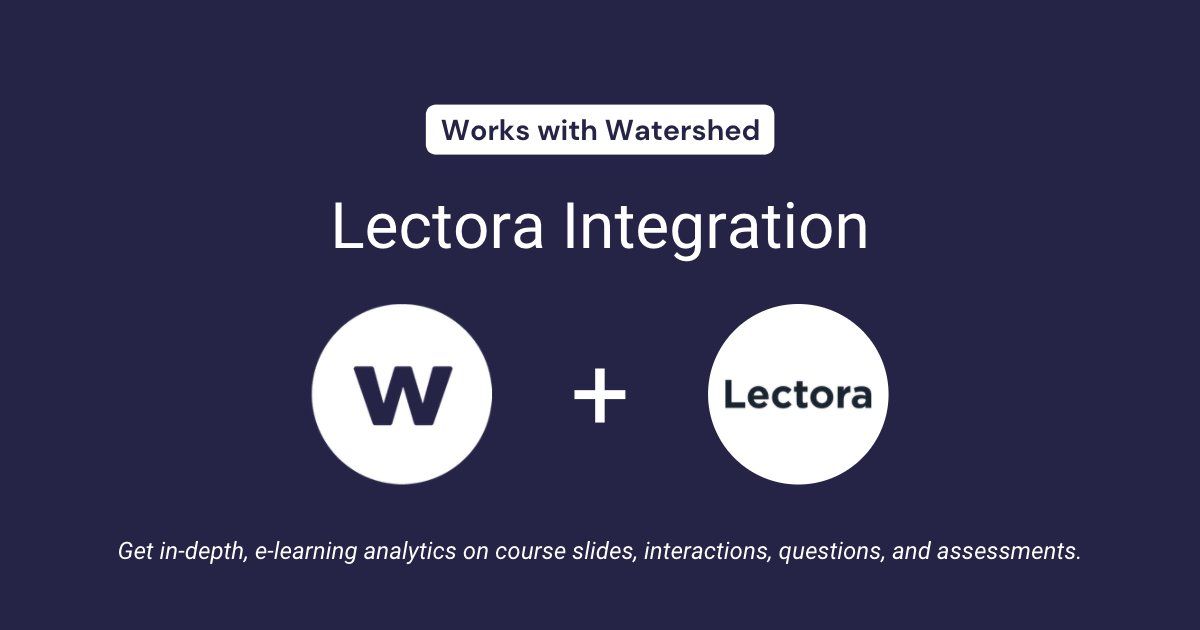 Integrate Your Lectora Data with Watershed Learning Analytics Platform