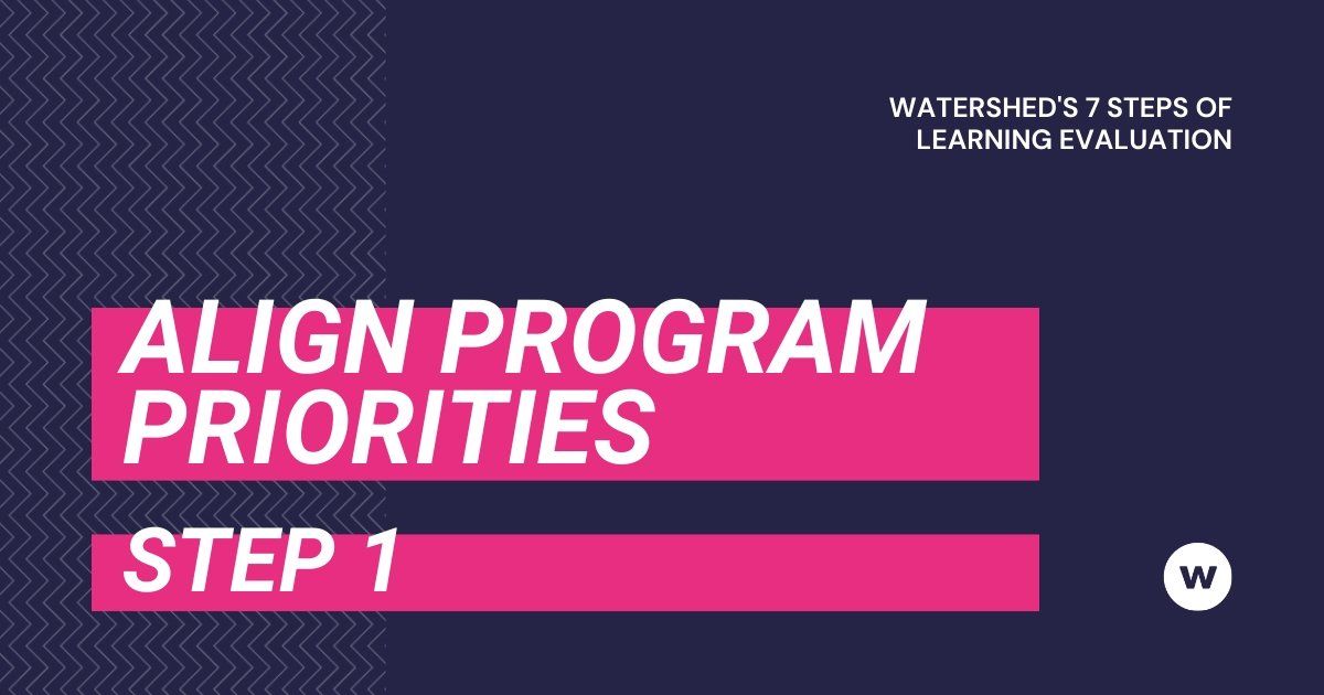 How to Align Training Program Goals for Learning Evaluation