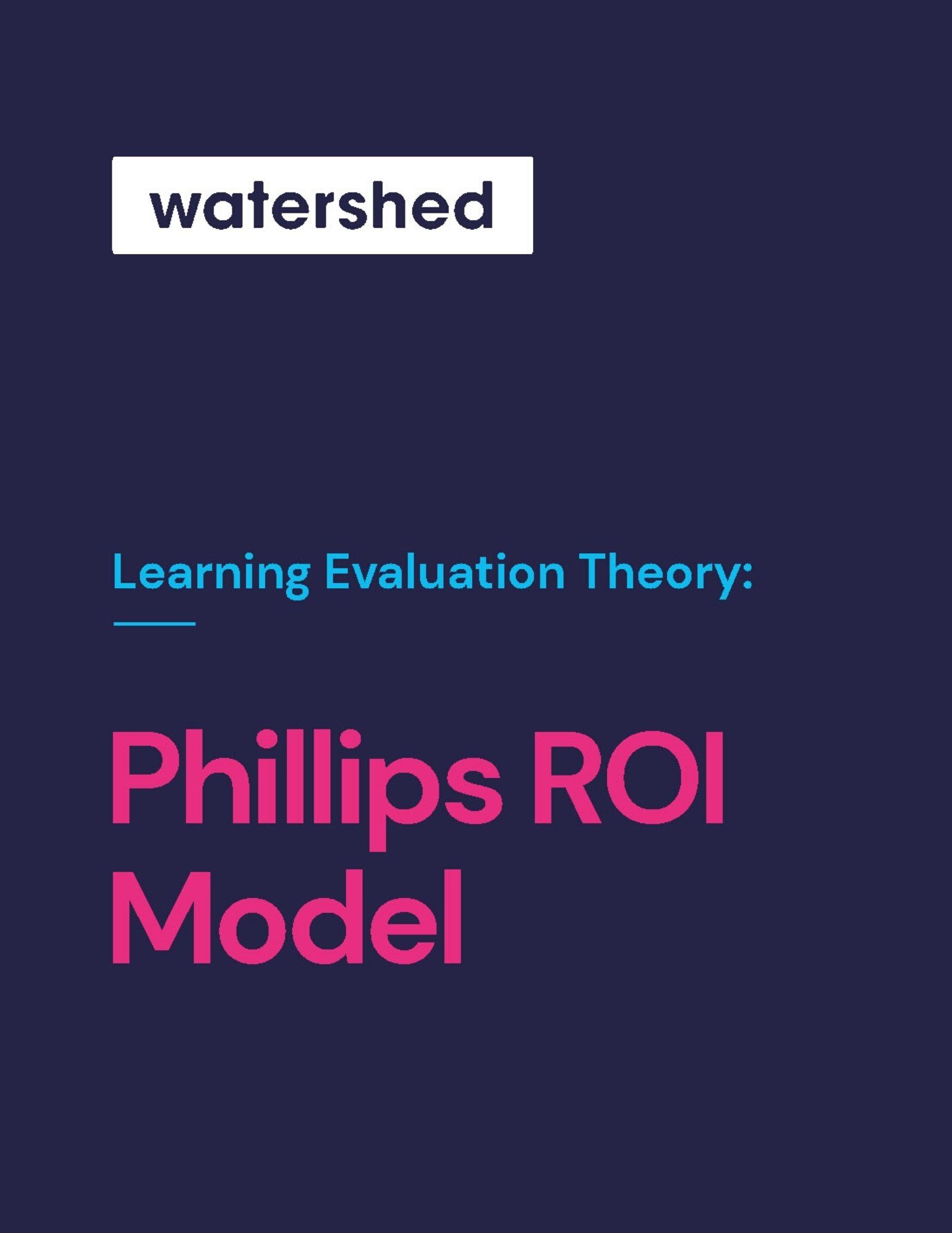 Phillips Learning Evaluation Model | eBook | Watershed