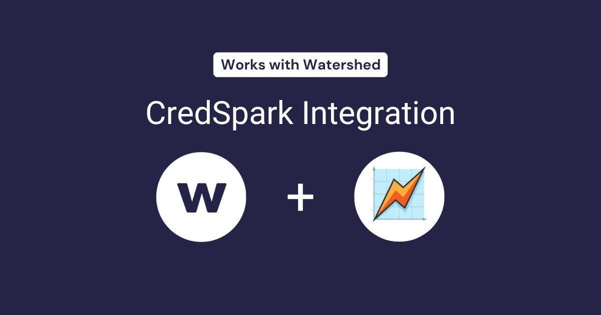 Integrate your CredSpark data with Watershed