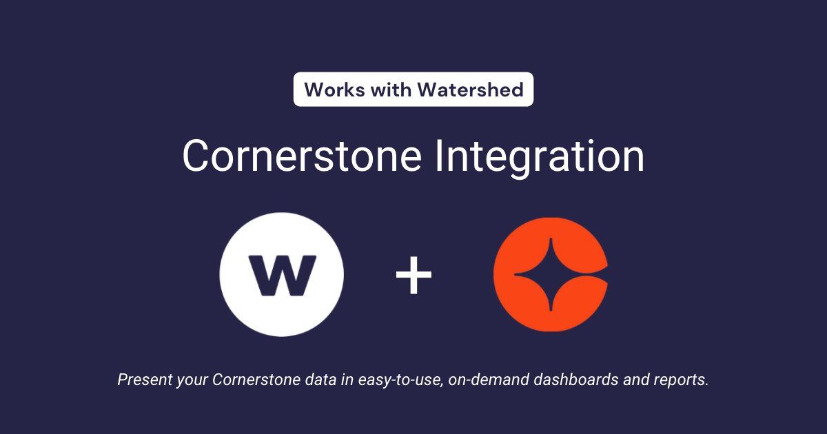 Integrate your Cornerstone data with Watershed