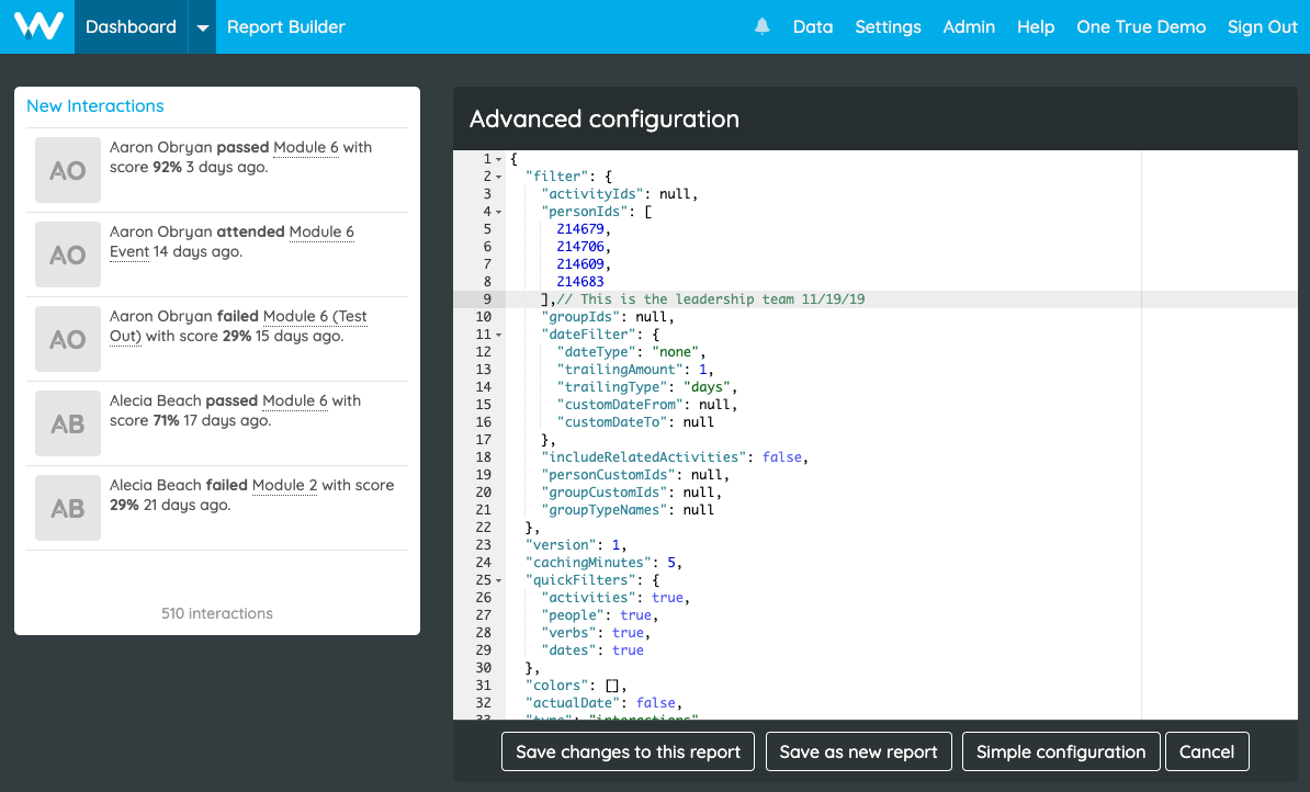 Learner Status, Advanced Configuration & Property Dimension [Updates]